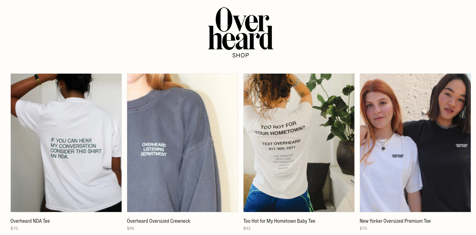 Tees – Overheard Shop